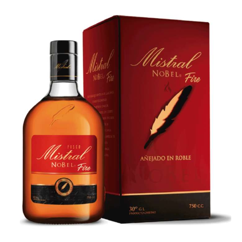 Pisco Mistral Nobel Fire 750cc 30ºalc.