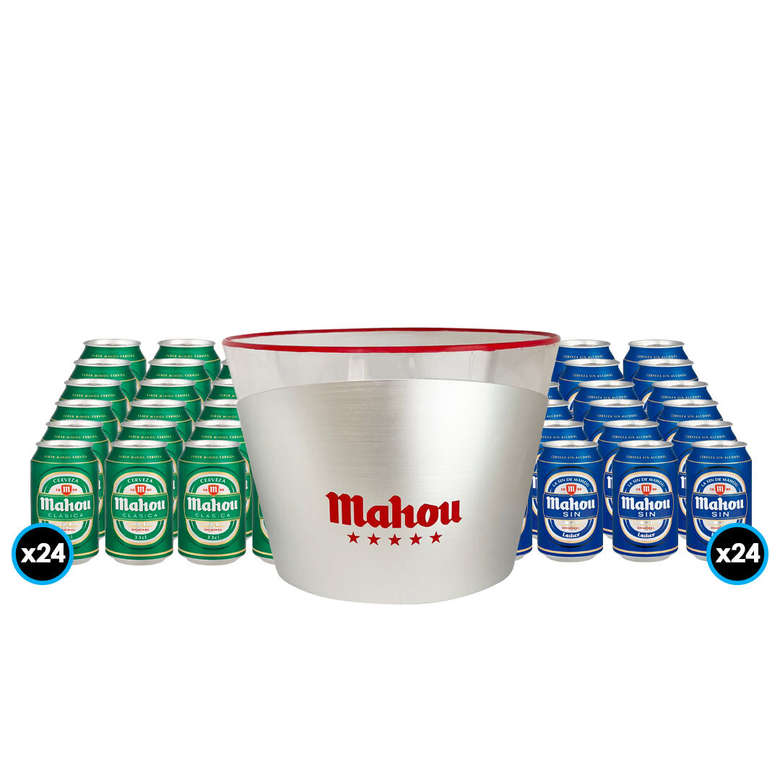 Booz.cl: 24x Cerveza Mahou Sin Alcohol Lata 330cc + 24x Cerveza Mahou ...