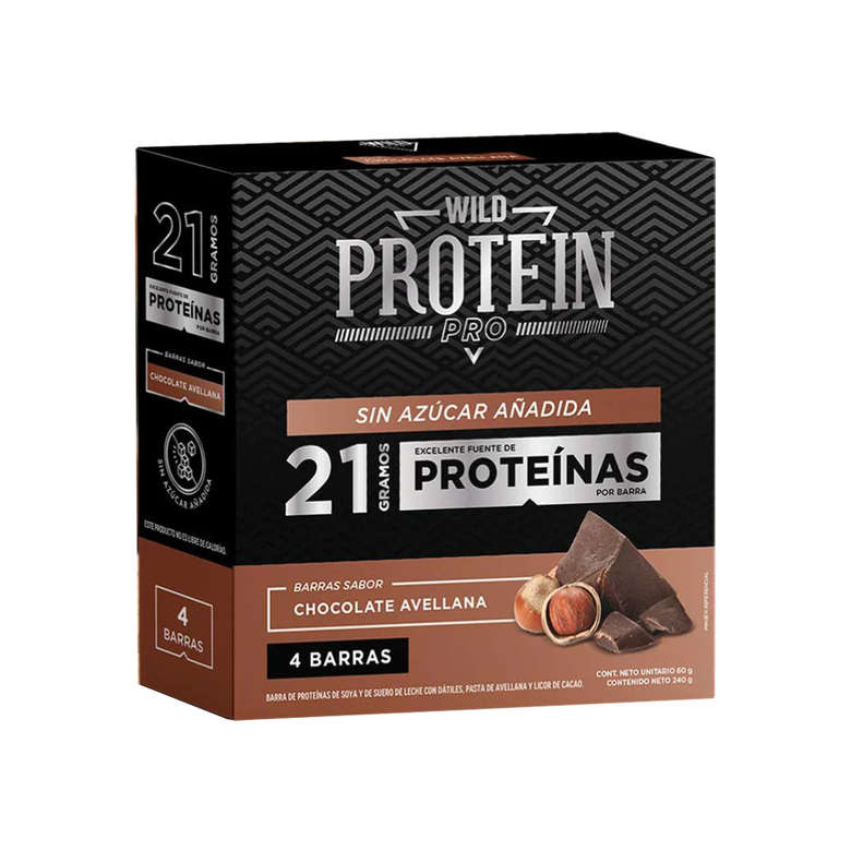 Booz.cl: Barritas Protein Pro Wild Foods Chocolate-Avellanas 4 Unidades
