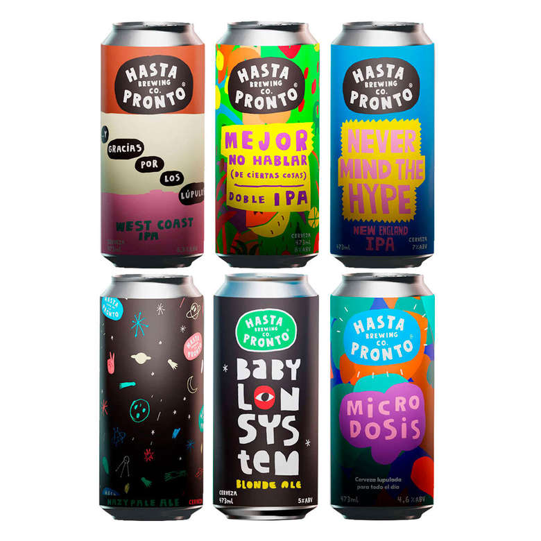 Booz.cl: PACK HASTA PRONTO N°1: 6x Variedades Craft Cervecería Hasta Pronto