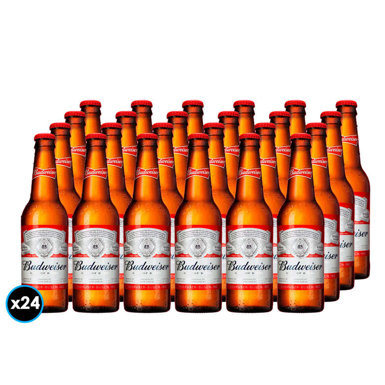 Booz.cl: 24x Cervezas Budweiser en Botella 330cc