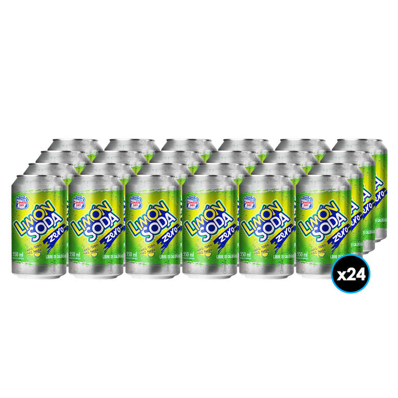 Booz.cl: 24x Bebida Limón Soda Zero Lata 350cc