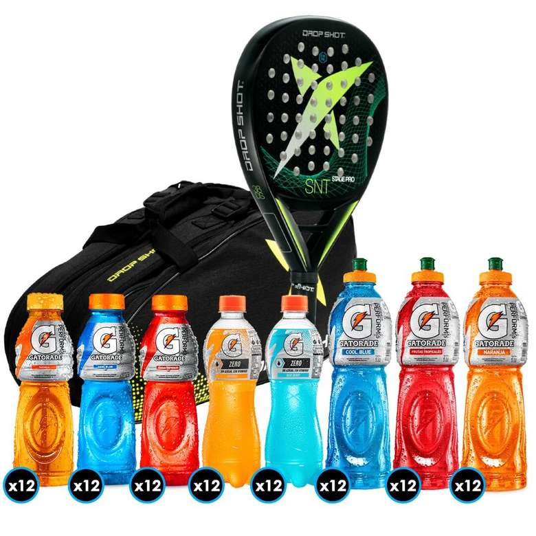 Booz.cl: PACK GATORADE PADEL N°1: Gran Surtido Gatorade + Pala y Bolso ...