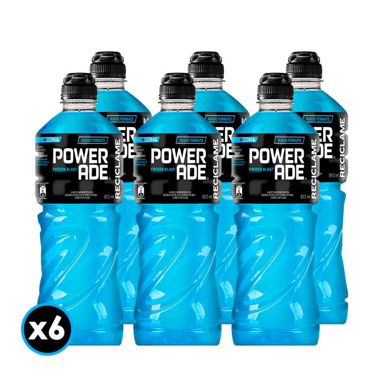 Booz.cl: 6x Bebida Isotónica Powerade Frozen Blast 850cc