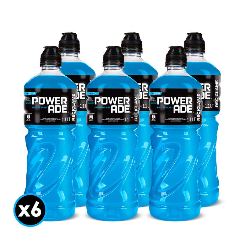 Booz.cl: 6x Bebida Isotónica Powerade Frozen Blast 1.1 Litros