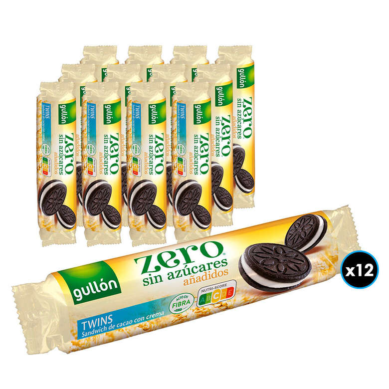 Booz.cl: 12x Galleta Sandwich Gullón Zero Twins 147grs