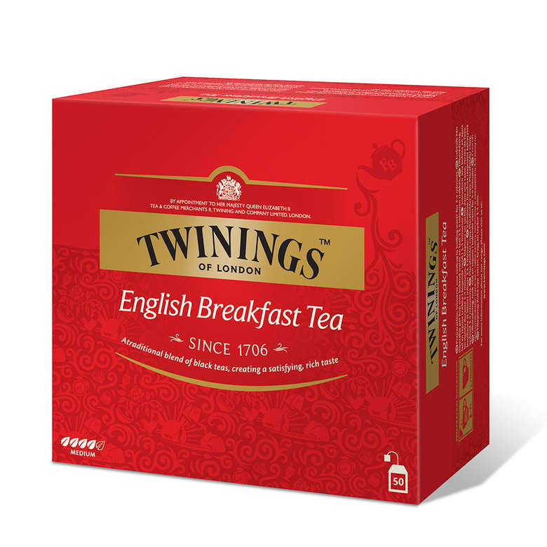 Té Twinings English Breakfast 50 Bolsitas