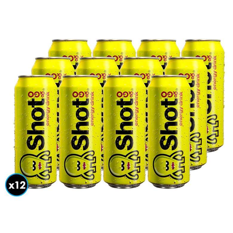 Booz.cl: 12x Bebida Energética Shot Guaraná 500cc