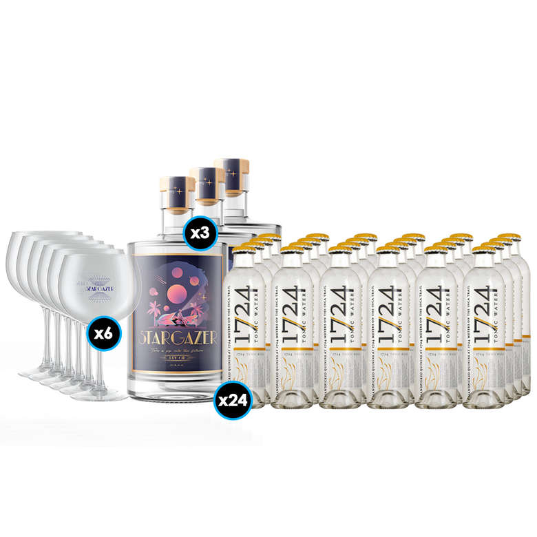Booz.cl: PACK STARGAZER® - TÓNICA 1724 Nº4: 3x Stargazer® Gin 700cc 42º ...