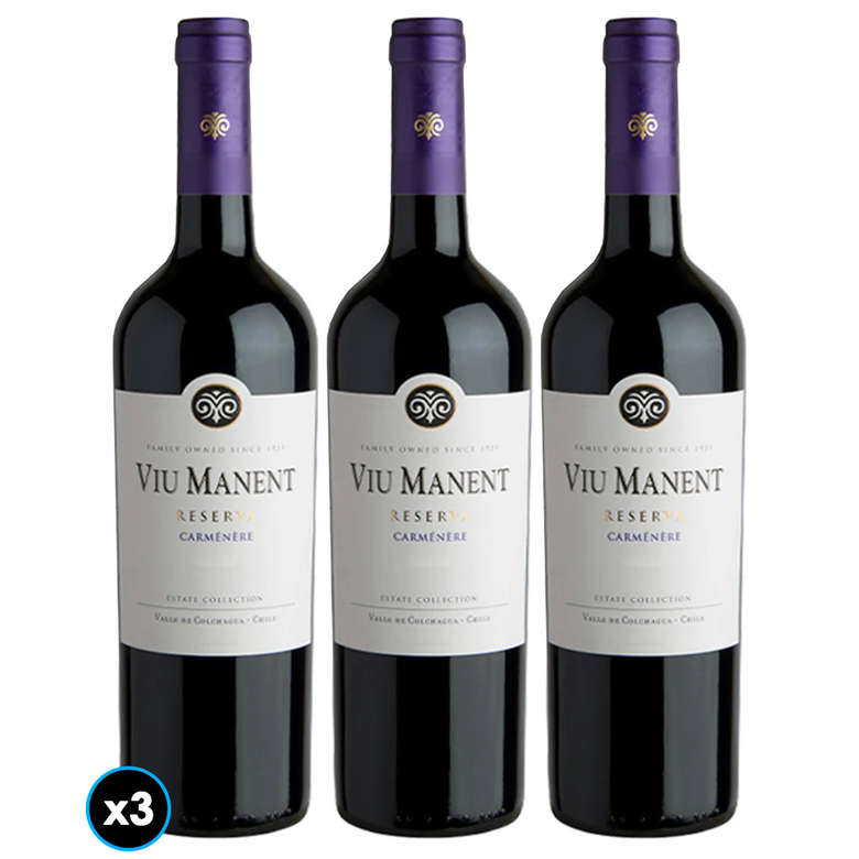 Booz.cl: 3X Vino Viu Manent Reserva Carmenere 750cc