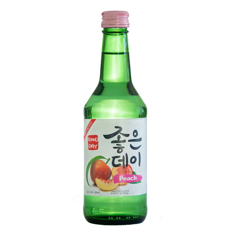 Booz.cl: Soju Good Day Durazno 360cc 13,5°alc.