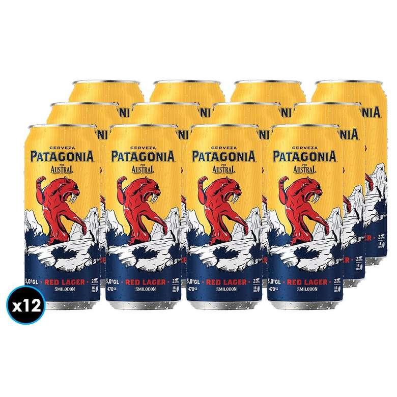 Booz.cl: 12x Cervezas Austral Patagonia Red Lager 470cc 5,0º alc.
