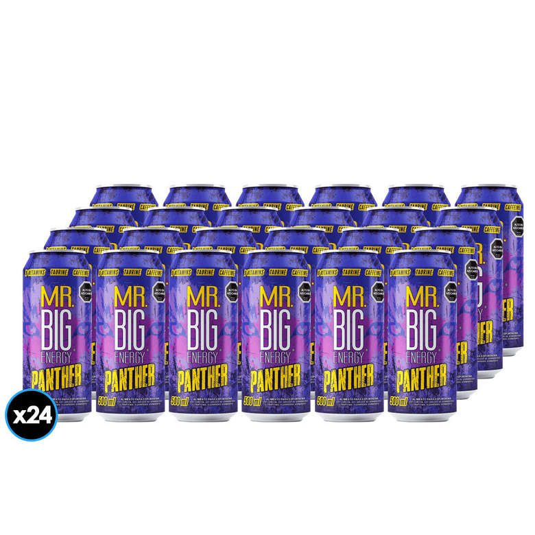 Booz.cl: 24x Bebida Energética Mr Big Panther en Lata 500cc