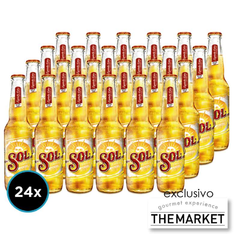 [THE MARKET] 24x Cerveza Sol en Botellas 330cc