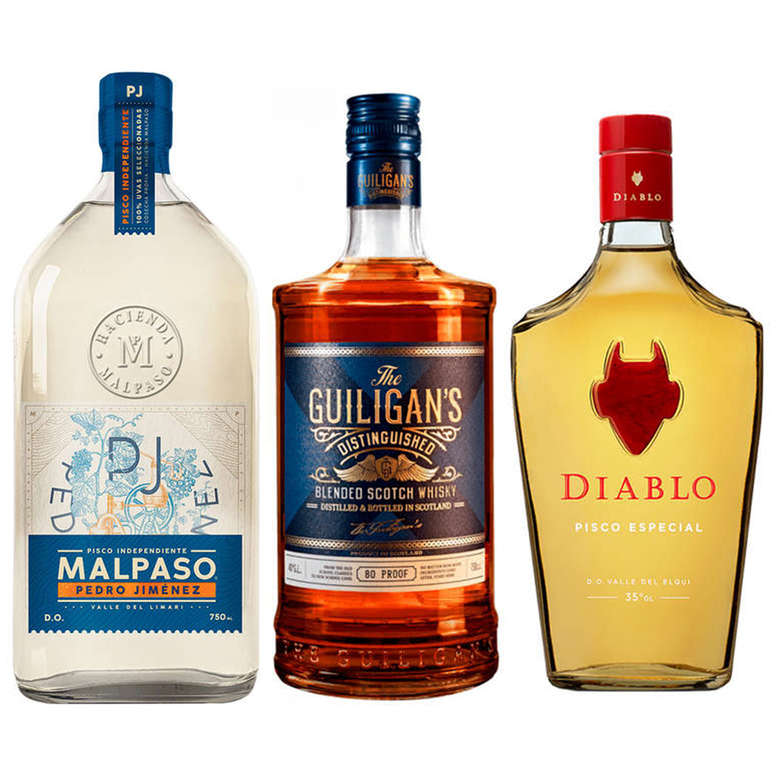 Booz.cl: Pisco Mal Paso Pedro Jimenez 750cc 40º alc. + Whisky The ...