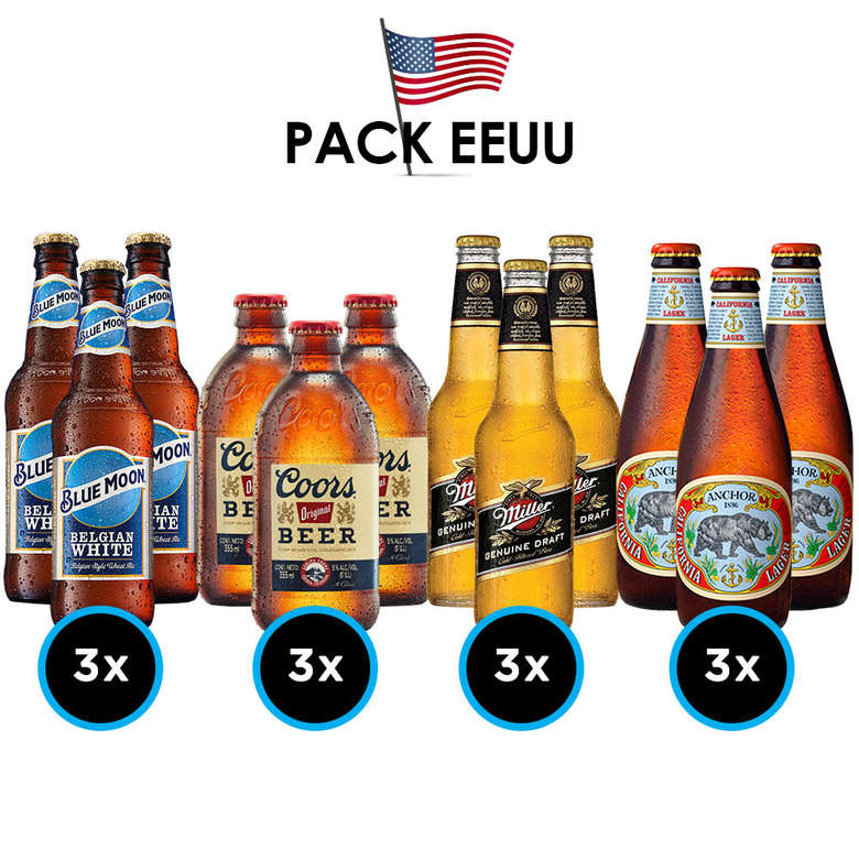 Booz.cl: BEER PACK EEUU: 12x Cervezas de Origen Norteamericano