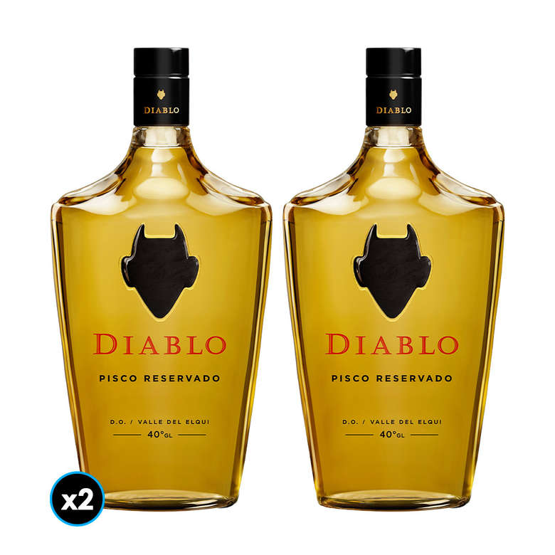 Booz.cl: 2x Pisco Diablo Reservado 700cc 40º alc.