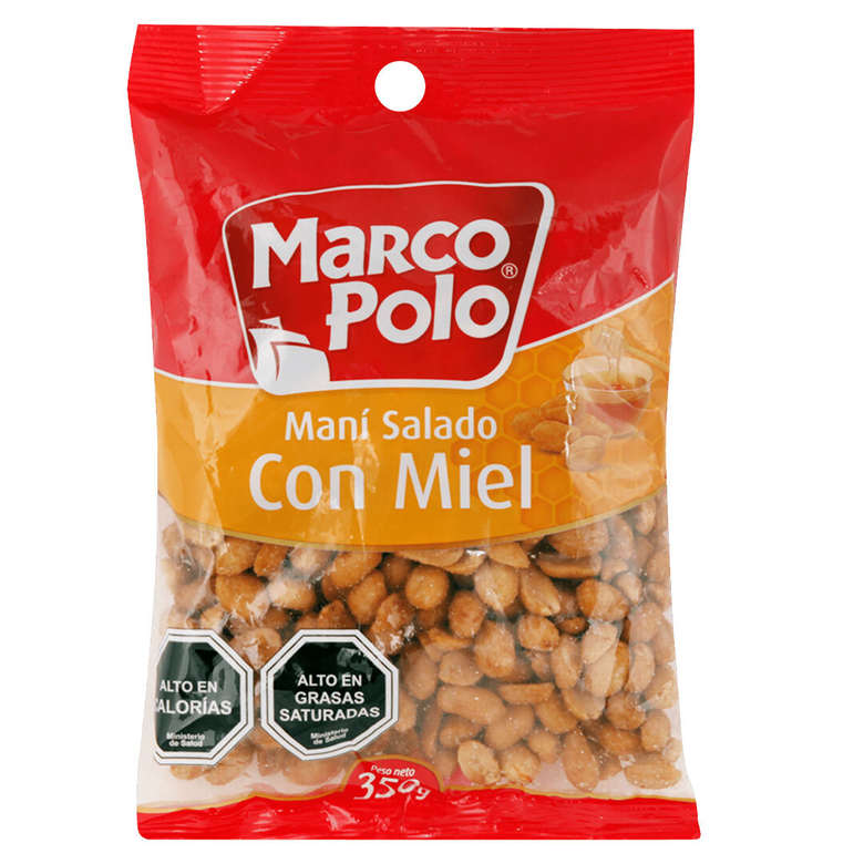 Maní Marco Polo Salado con Miel 350 grs.