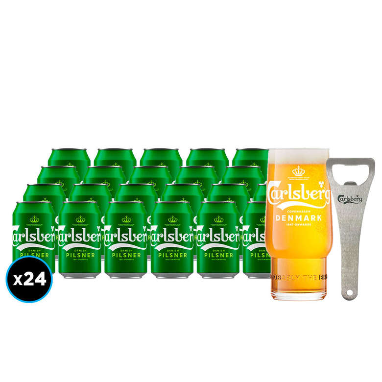 Booz.cl: PACK CARLSBERG N°4: 24x Cerveza Carlsberg Lata 330cc + Vaso ...