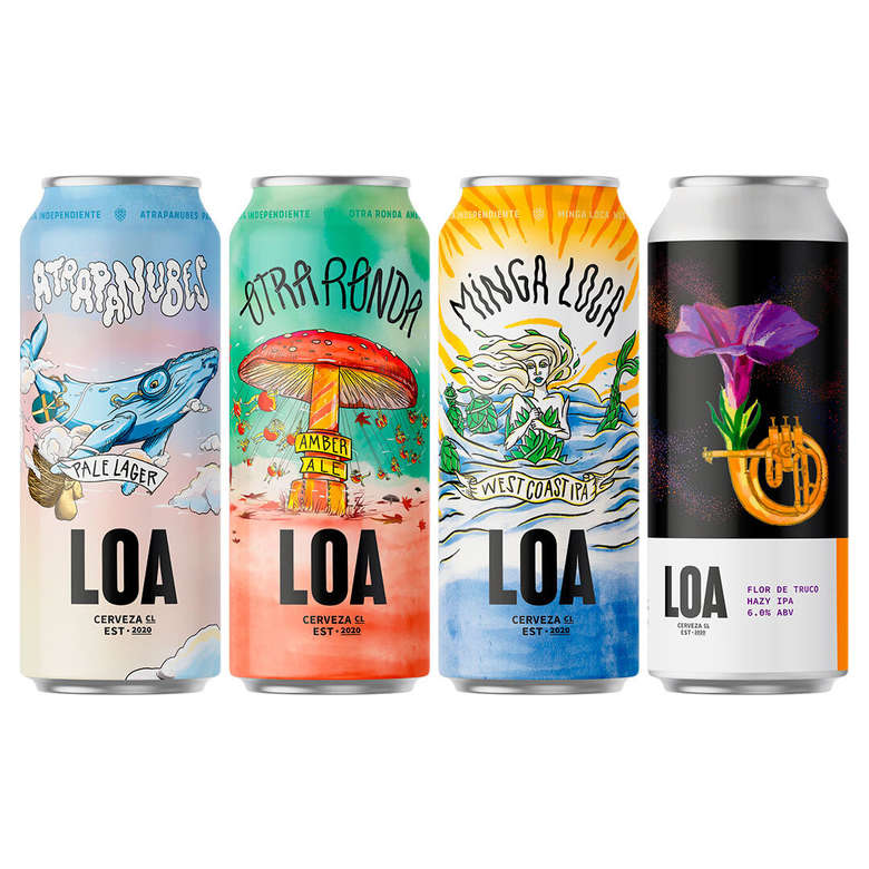 Booz.cl: PACK LOA N°1: 4x Variedades Craft Cervecería Loa