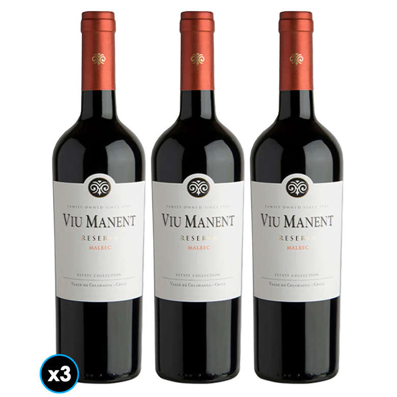 Booz.cl: 3X Vino Viu Manent Reserva Malbec 750cc