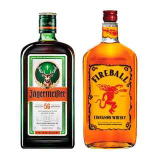PACK JAGER FIREBALL: Licor Jagermeister 700cc 35º alc. + Whiskey Fireball