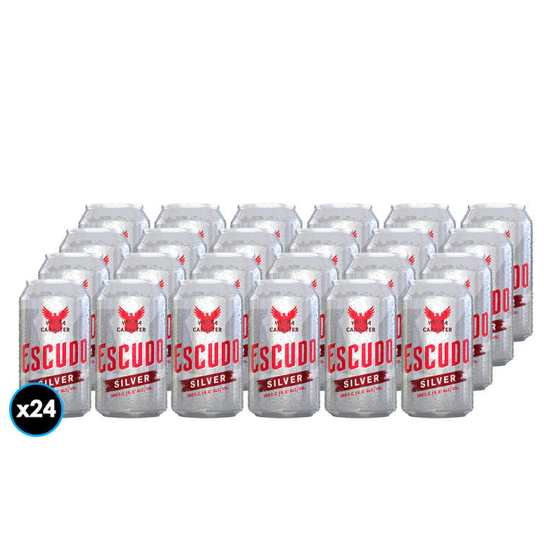 Booz.cl: 24x Cervezas Escudo Silver Lata 350cc