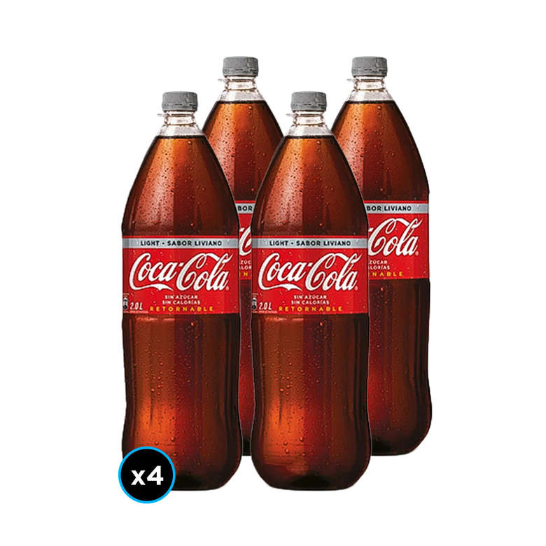Booz.cl: 4x Bebida Starter Kit Coca-Cola Light Retornable 2 Litros