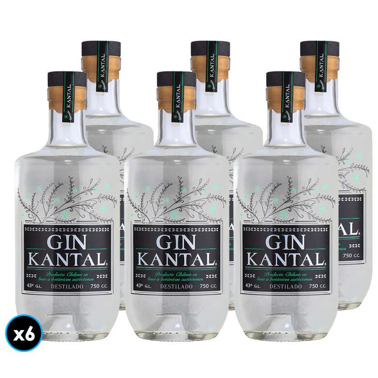 Booz.cl: CAJA GIN KANTAL: 6x Gin Kantal 750cc 43º alc.