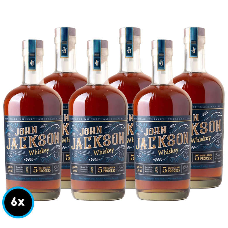 Booz.cl: 6x Whiskey John Jackson 750cc 40º alc.
