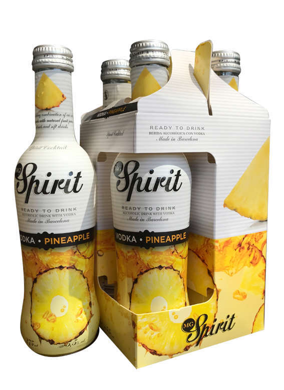 4x Spirit Vodka Pineapple 5.5 grados, 275cc