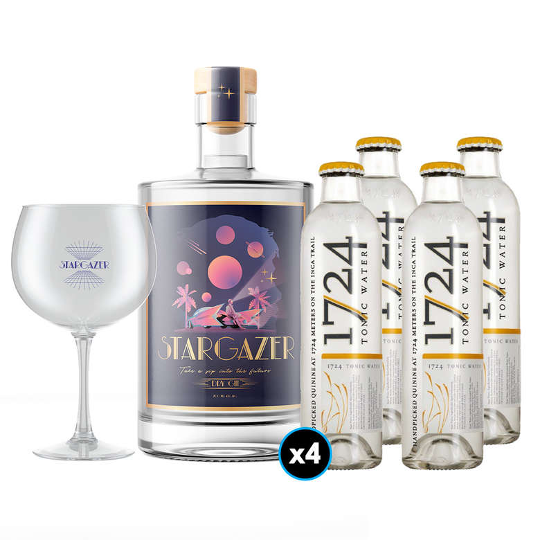 Booz.cl: PACK STARGAZER® - TÓNICA 1724: 1x Stargazer® Gin 700cc 42º alc ...