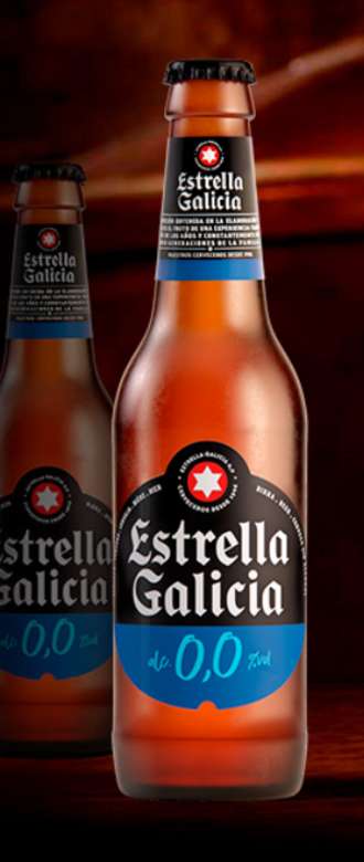 Booz.cl: Cerveza Estrella Galicia Cero Alcohol Botella 250cc