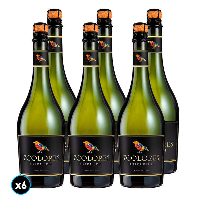 Booz.cl: CAJA 7 COLORES EXTRA BRUT: 6x Espumante 7 Colores Extra Brut Charmat 750...