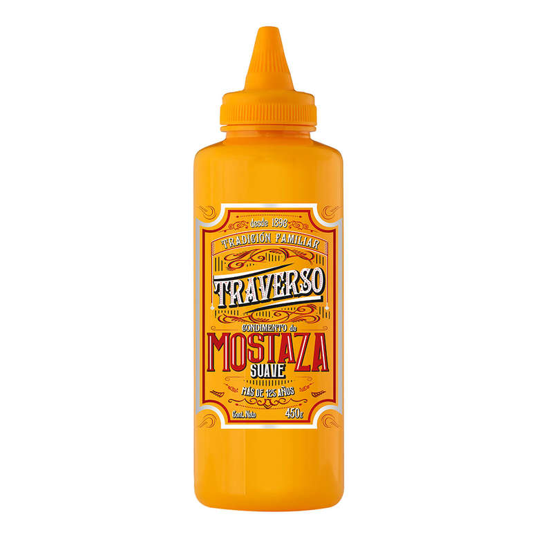 Booz.cl: Mostaza Traverso Suave Vintage 450 grs.