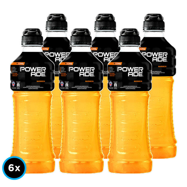 Booz.cl: 6x Bebida Isotónica Powerade Naranja 1 Litro