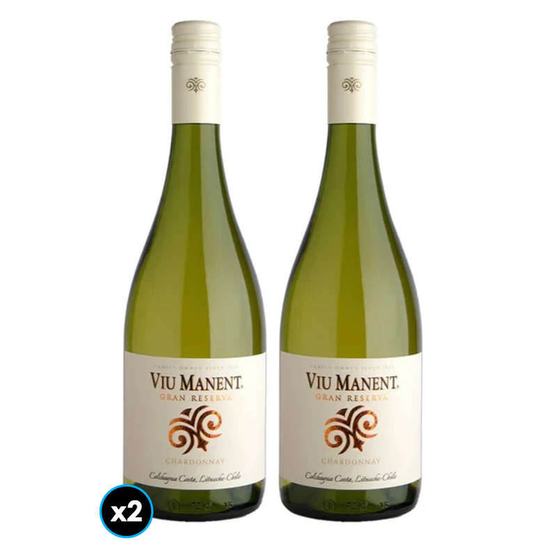 2X Vino Viu Manent Gran Reserva Chardonnay 750cc