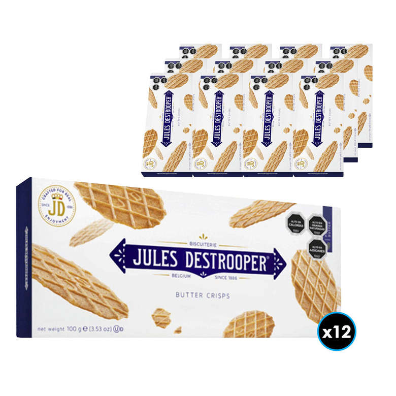 Booz.cl: 12x Galleta Waffle Jules Destrooper Butter Crisp 100grs