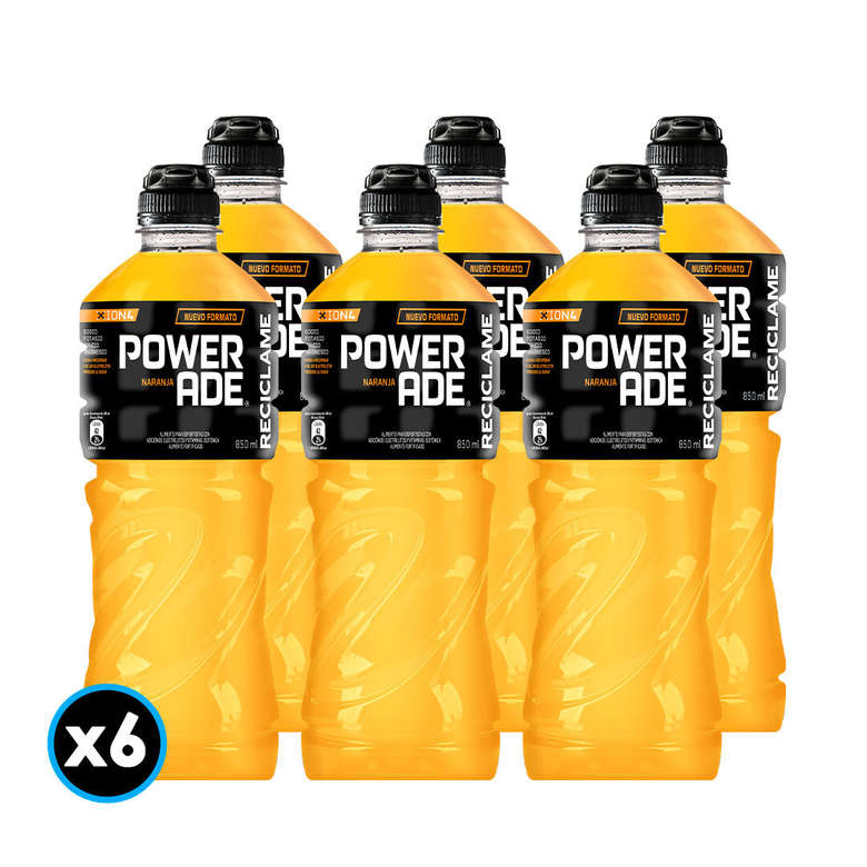 Booz.cl: 6x Bebida Isotónica Powerade Naranja 850cc
