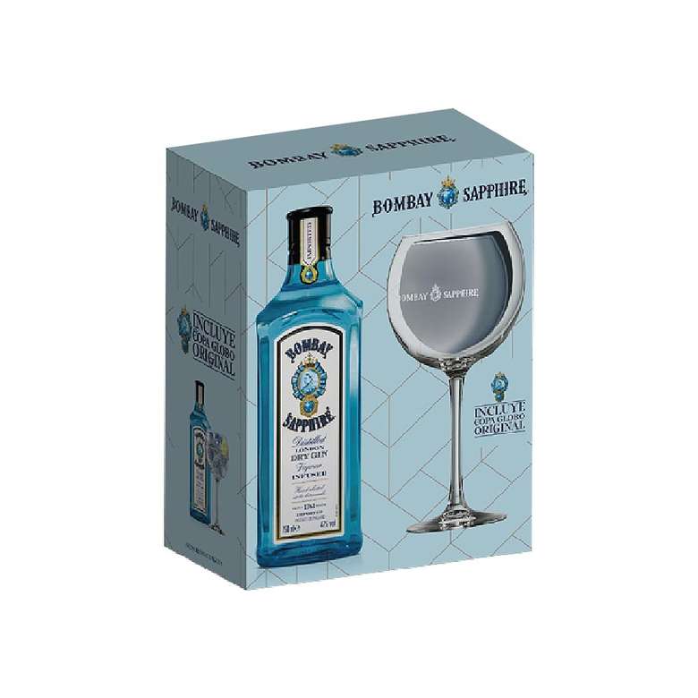 Booz.cl: PACK: Gin Bombay Sapphire 750cc 40º alc. + Copa