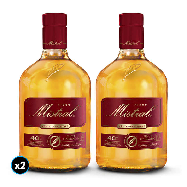 Booz.cl: Pack Mistral 40°: 2x Pisco Mistral 750cc 40°alc.
