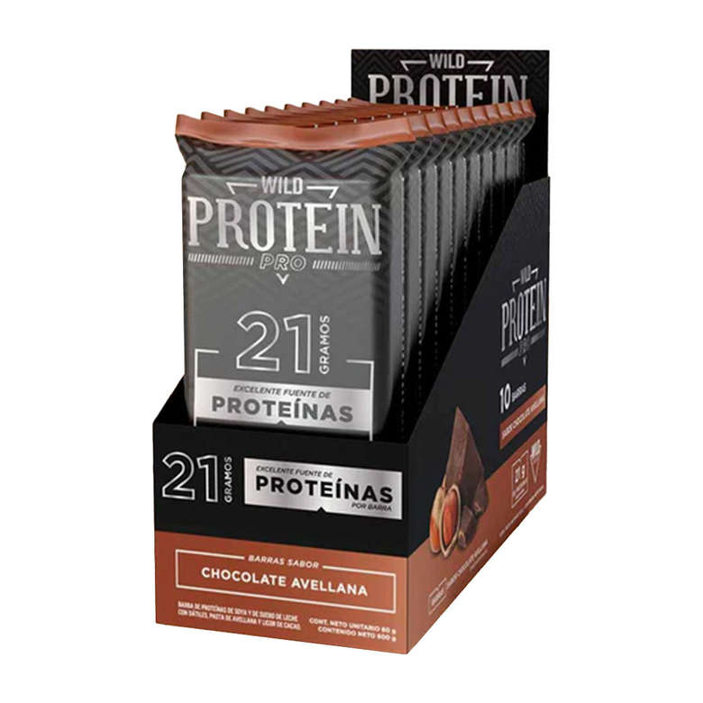 Booz.cl: Barritas Protein Pro Wild Foods Chocolate Avellana 10 Unidades