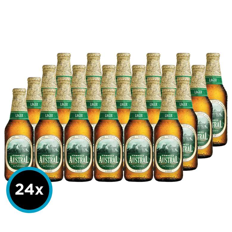 24x Cervezas Austral Lager en Botellas 330cc