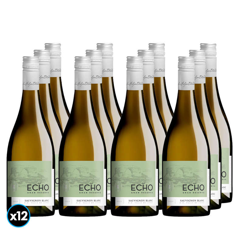 Booz.cl: CAJA VINO ECHO GRAN RESERVA (Sauvignon Blanc): 12x Vino Echo Gran Reserv...
