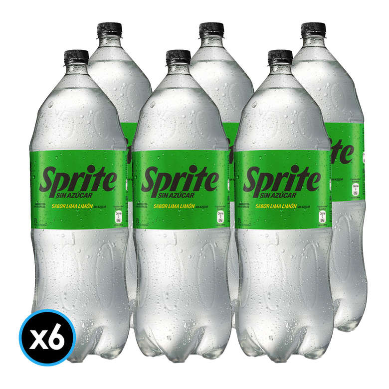 Booz.cl: 6x Bebida Sprite Zero 3 Litros