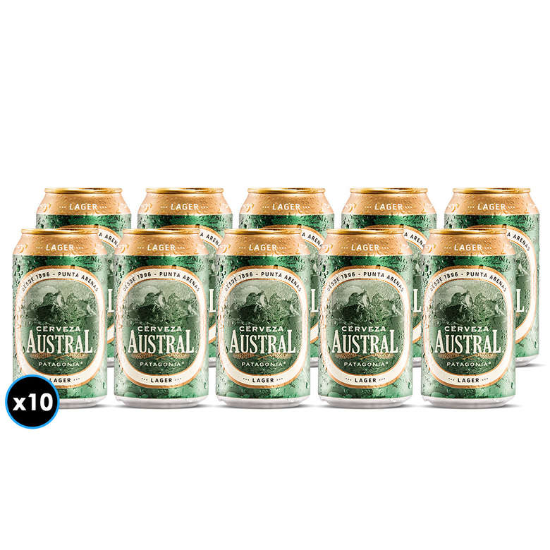 Booz.cl: 10x Cerveza Austral Lager Lata 350cc