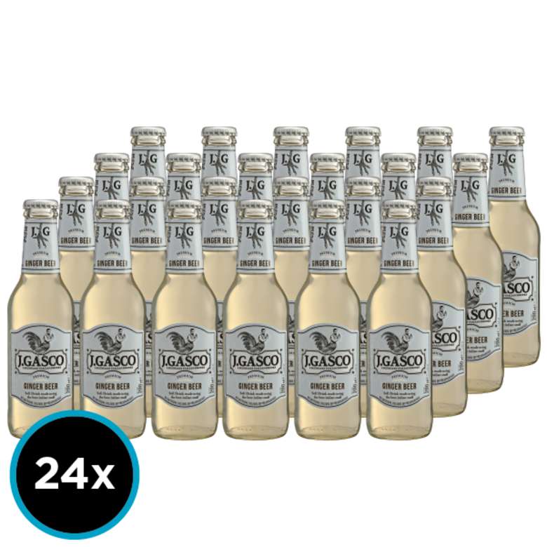 Booz.cl: 24x Bebida Premium Ginger Beer Gasco 200cc