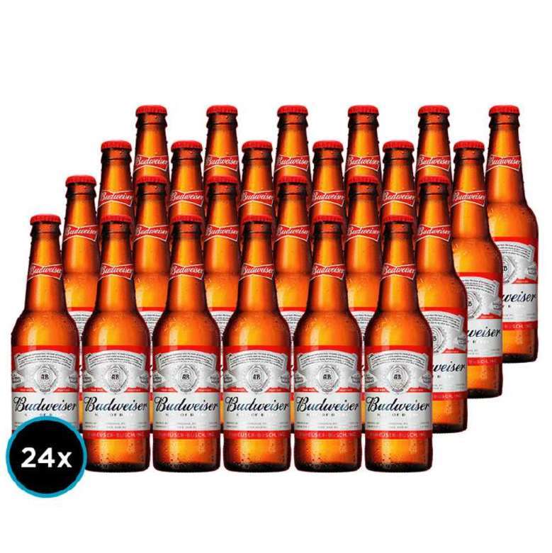 24x Cerveza Budweiser en Botellas 355cc