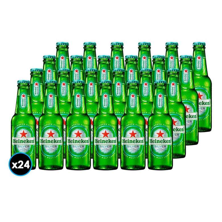 Booz.cl: 24x Cervezas Heineken Silver Botella 330cc