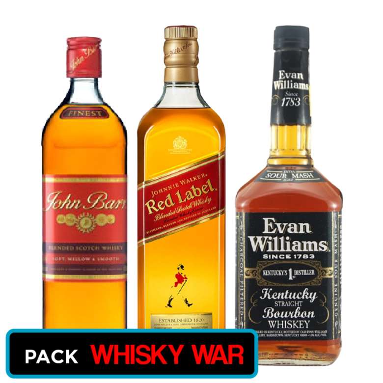 Booz.cl: PACK WHISKY WAR: Whisky John Barr Red Label 750cc + Whisky ...